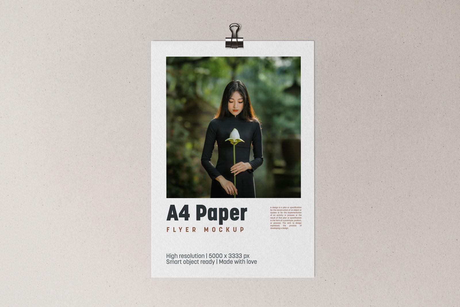 Free Realistic A4 Paper Flier Mockup PSD - PsFiles