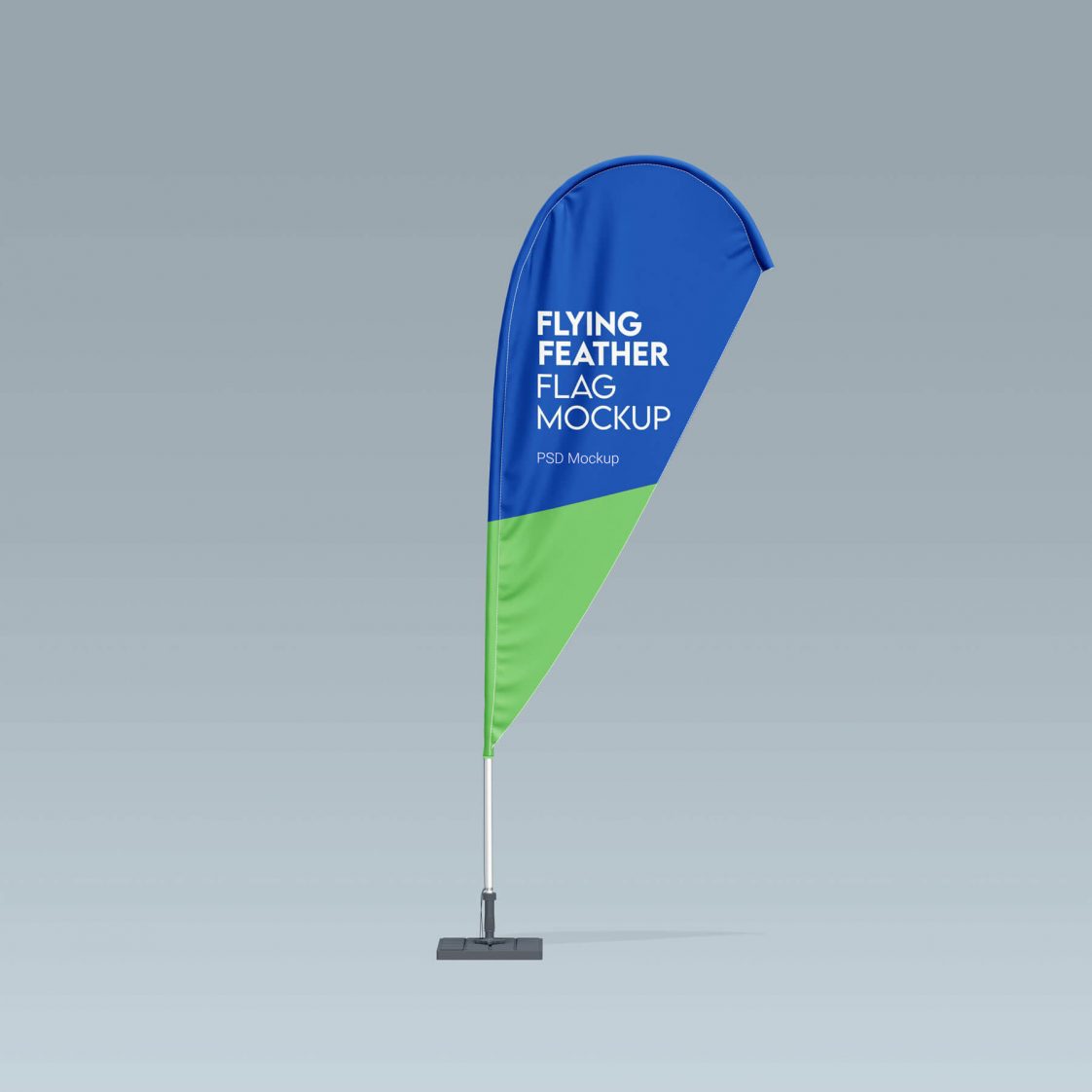 Free Teardrop Feather Flag Mockups PSD Set - PsFiles