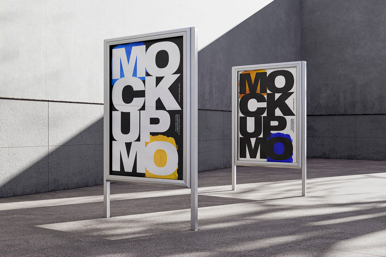 Free Roadside Framed Street Poster Mockups PSD Set - PsFiles