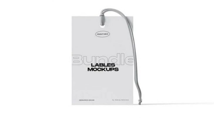 Free Round Product Tag Mockup PSD Set - PsFiles