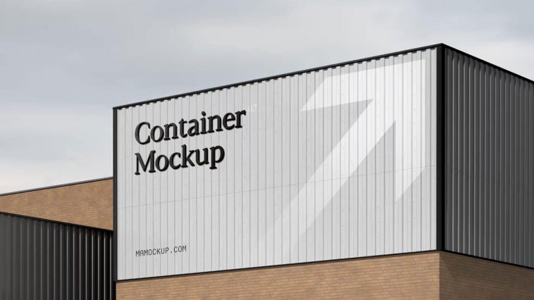 Free Shipping Containers Mockup PSD - PsFiles
