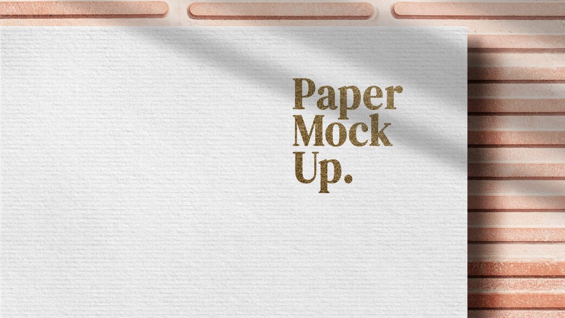 Free White Paper Colorful Logo Mockup PSD - PsFiles