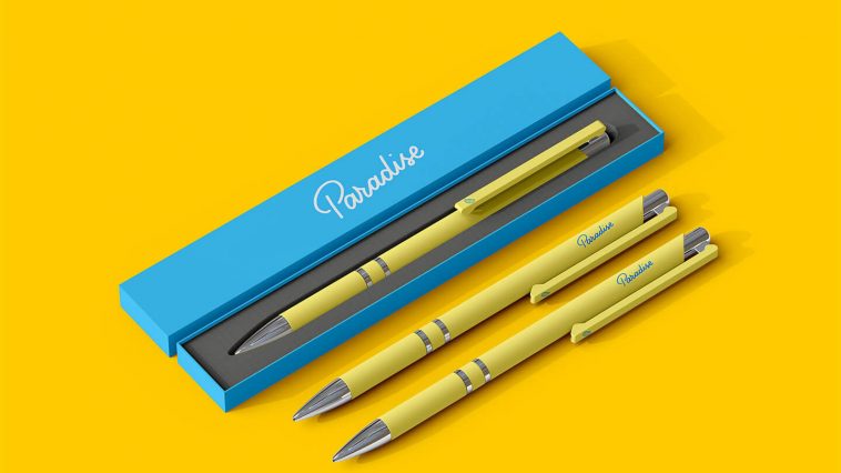 Free Pen Mockups PSD 5 set - PsFiles