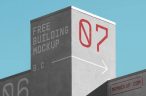 Free Concrete Building Painted Sign and Logo Mockup PSD - PsFiles