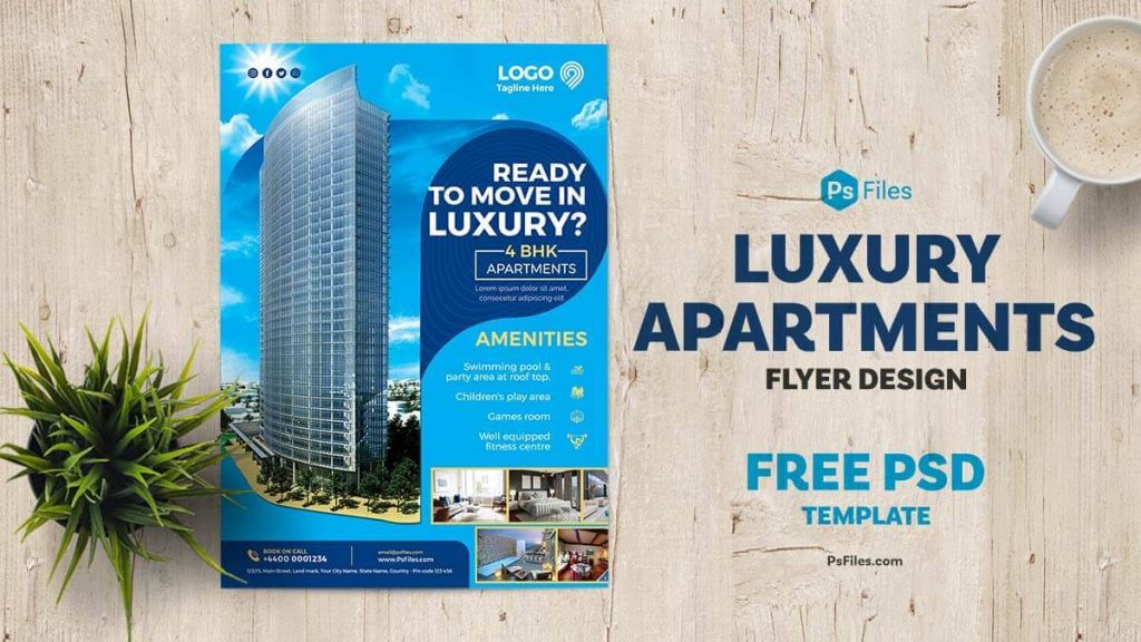 Creative Apartment for Sale Flyer Design Free PSD Template - PsFiles