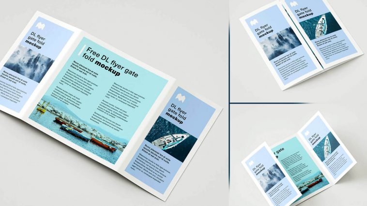 7 Free Quad Fold Brochure Mockup PSD set - PsFiles