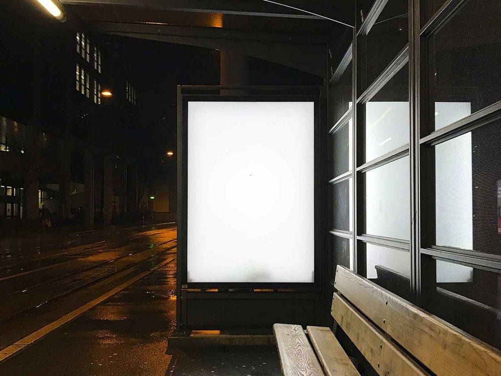 Free City Bus Station Light Board Mockup PSD - Free PsFiles