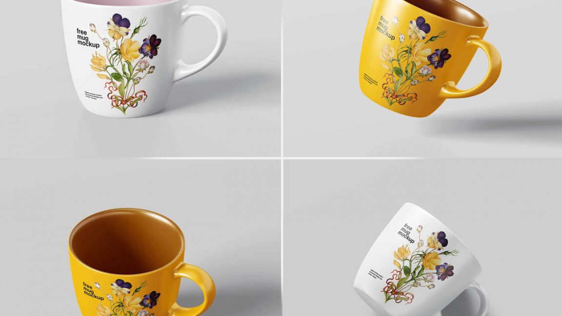 4 Free Realistic Mug Mockup PSD Files - PsFiles