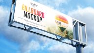 Free Wide Billboard Mockup PSD - PsFiles
