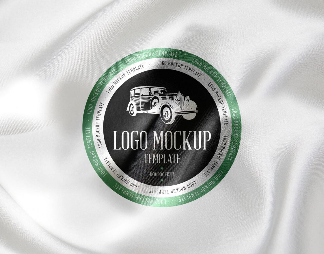 Free Silk Fabric Logo Mockup PSD - PsFiles