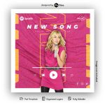 Free Creative Spotify Music Cover Art Design PSD Template - PsFiles