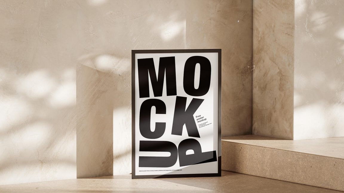 Free Cozy Room Framed Poster Mockup PSD Set - PsFiles