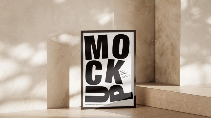 Free Free Poster Mockup PSD (Portrait & Landscape) - PsFiles