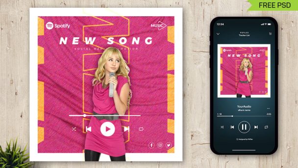 Free Spotify Mockup and PSD Templates - PsFiles