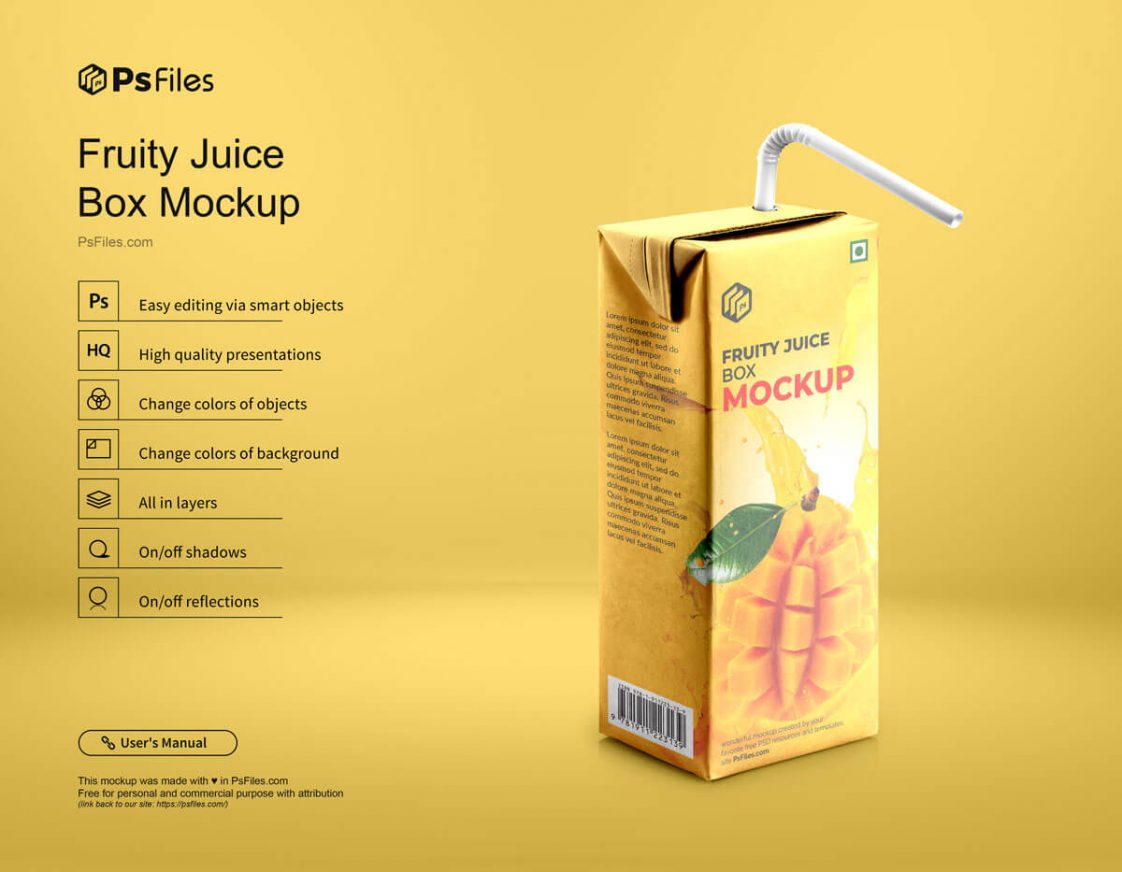 Free Frooti Juice Tetra Package Box MockUp - PsFiles