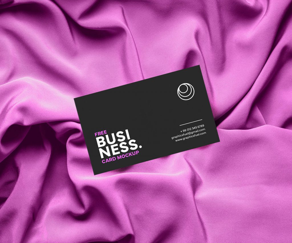 Free Business Card Mockup on Cloth - PsFiles