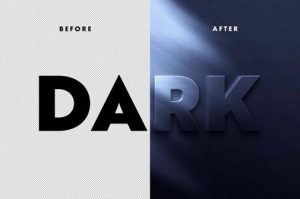 Free Dark Text Effect PSD - PsFiles
