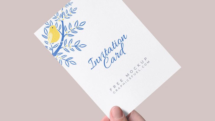 Folded Invitation Card Mockup PSD - PsFiles