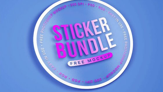Free Personalized Label or Die Cut Sticker PSD Mockup - PsFiles