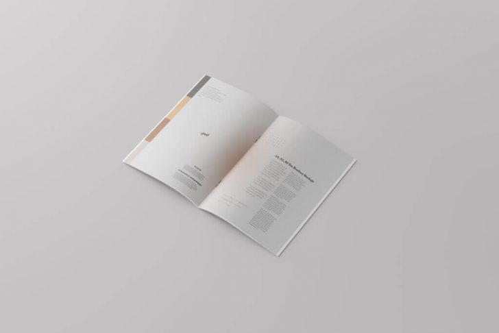 Download 5 Free A4 Multiple Pages Bi-Fold Brochure Mockups PSD Files File - PsFiles