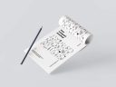 Free Notepad with Pencil Mockups 5 PSD in Perspective Views - PsFiles