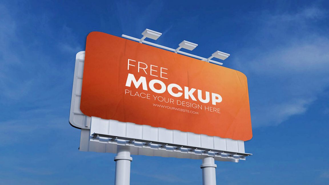Simple Billboard Mockup free PSD - PsFiles