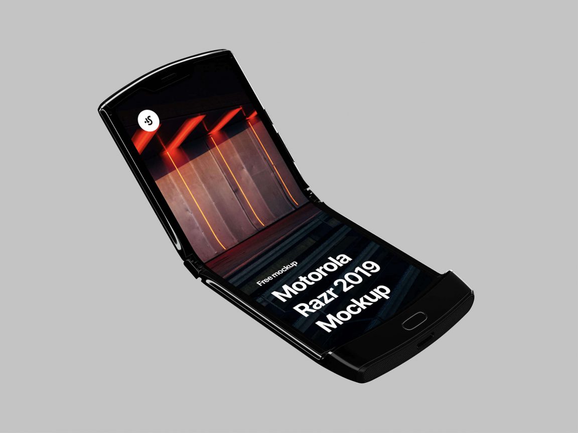Half-Folded Motorola Razr Mockup Free PSD - PsFiles
