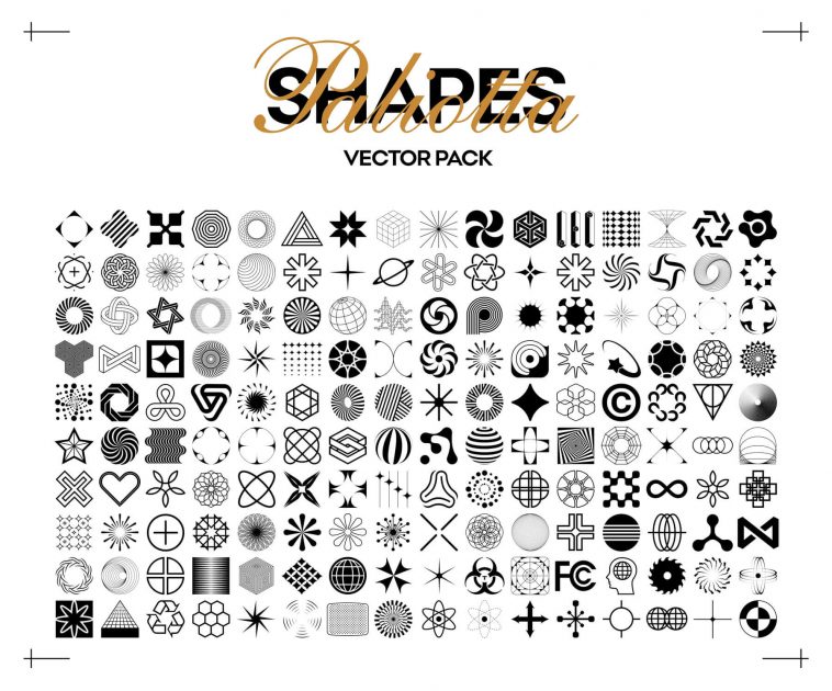 Free 160 Shapes Vector Pack PSD, Ai, EPS files - PsFiles