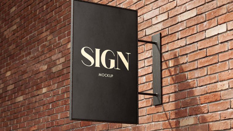 Free Metal Box Logo Signage Mockup PSD - PsFiles