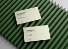 Free 2 Textured Paper Business Cards Mockup PSD - PsFiles
