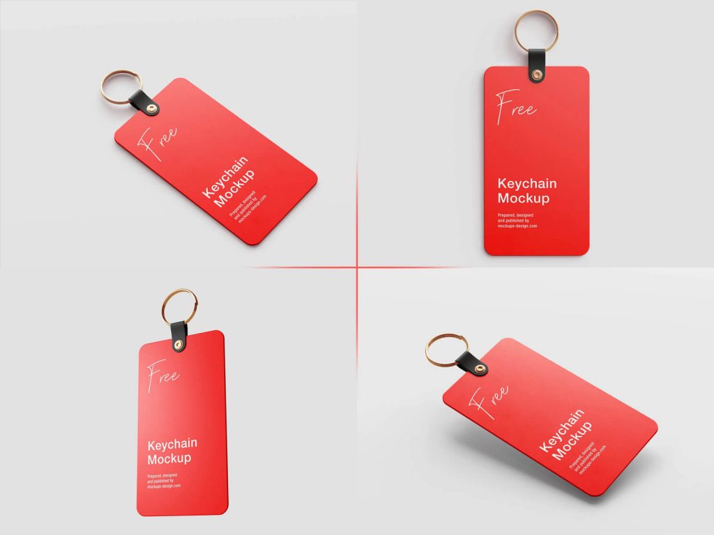 Free Custom Plastic Card Keychain Mockup PSD Set - PsFiles