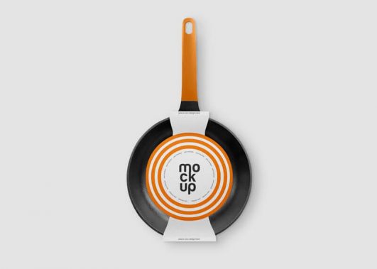 Free Frying Pan Label Mockup PSD - PsFiles