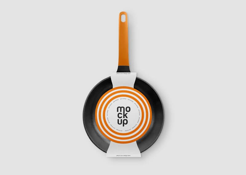 Free Frying Pan Label Mockup PSD - PsFiles