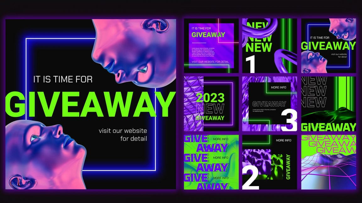 Abstract Modern Free Instagram Post Design PSD Templates - PsFiles