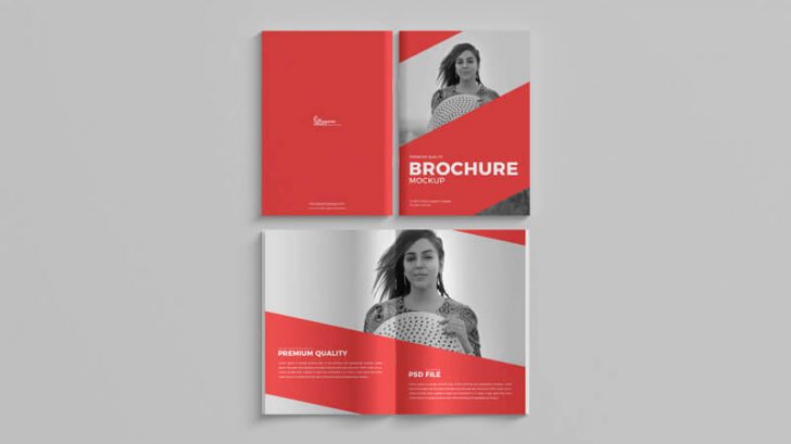 Free A5 Bifold Brochure Mockup PSD - PsFiles