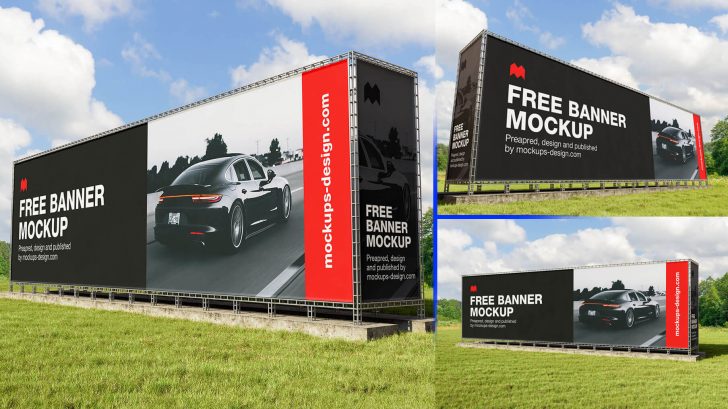 Free Industrial Billboard Mockups PSD set - PsFiles