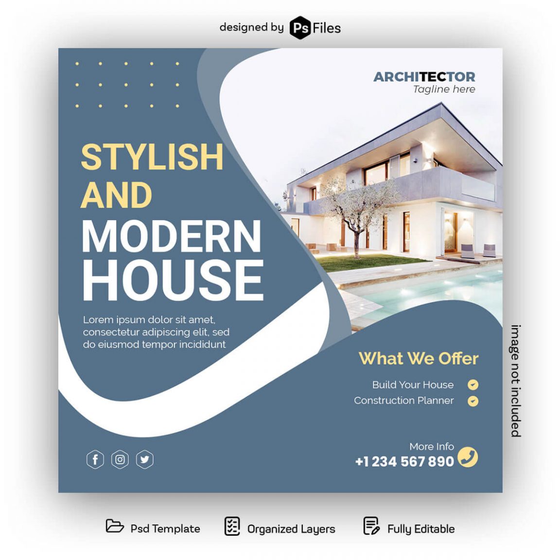 Home Builders Free Social Post Design PSD Template - PsFiles