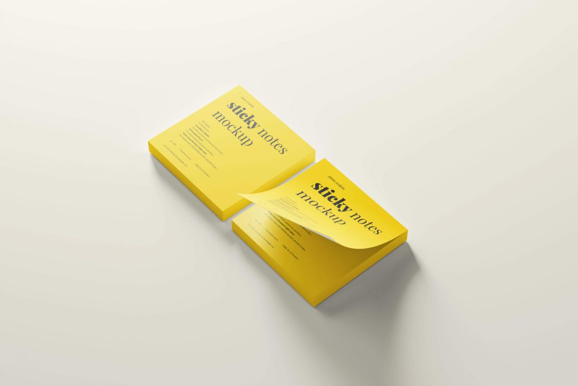 Free Sticky Note Mockup 9 PSD set - PsFiles