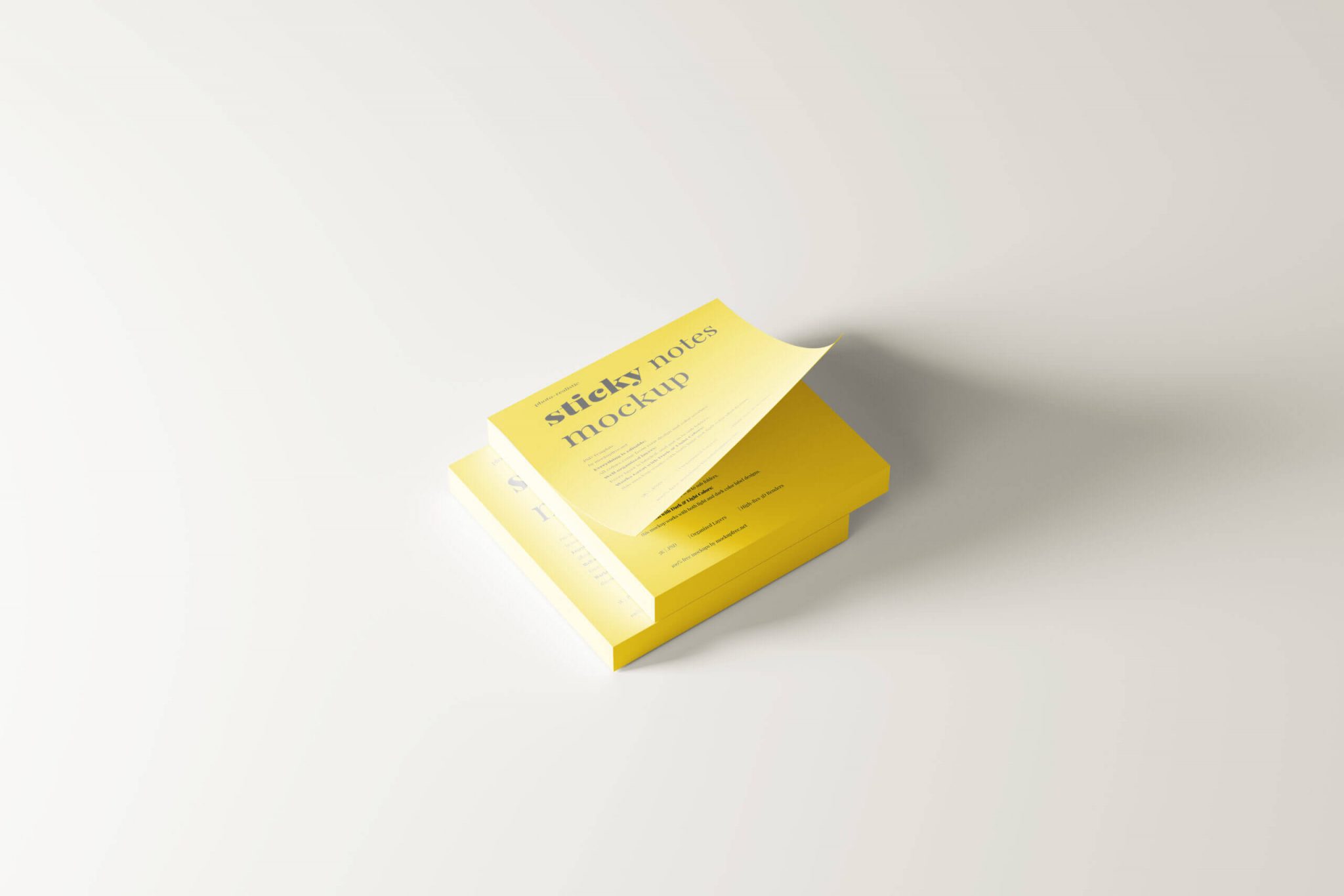 Free Sticky Note Mockup 9 PSD set - PsFiles