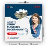 Study in Germany Education Consultants Free Instagram Post Design PSD ...