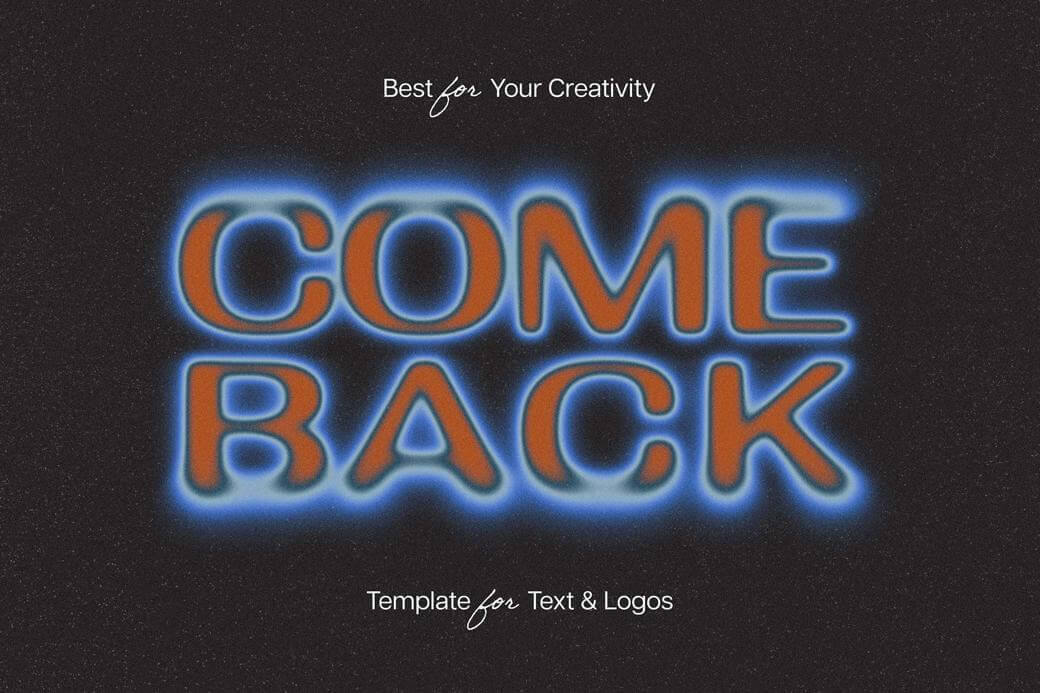 Free Noisy Blurred Text Effect PSD Template - PsFiles