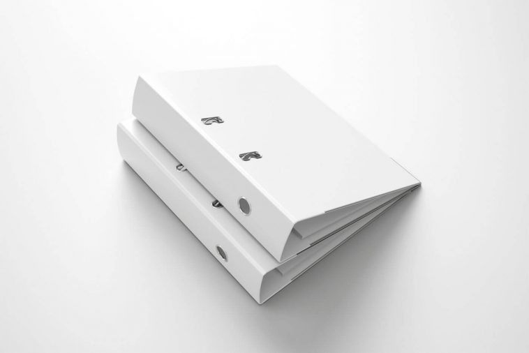 Free Mockup Featuring Two Binders Cover and Spine View - PsFiles