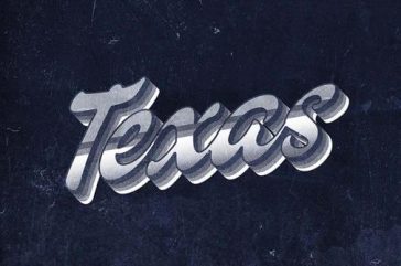 Texas Free Vintage Text Effect PSD file - PsFiles
