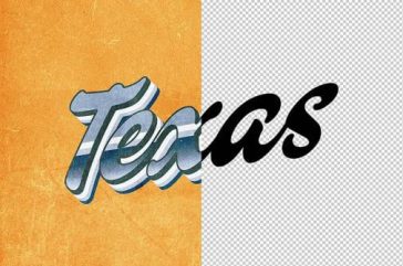 Texas Free Vintage Text Effect PSD file - PsFiles