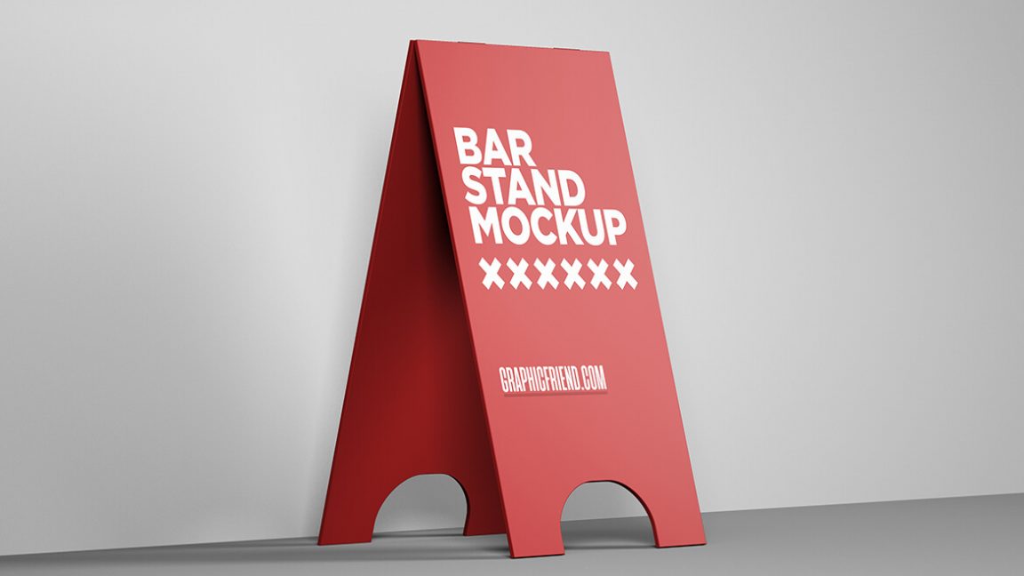 Free Advertising Display Stand Board Mockup PSD - PsFiles