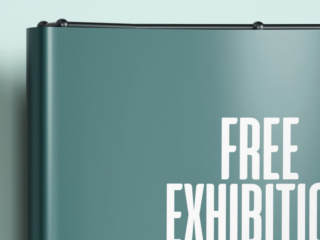 Free Exhibition Back Drop Banner Mockup PSD - PsFiles