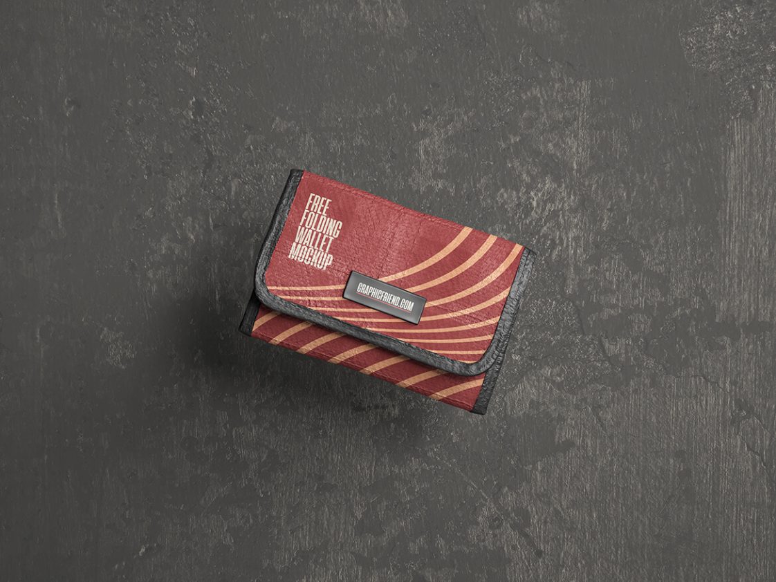 Free Folding Ikkat Wallet Mockup PSD - PsFiles