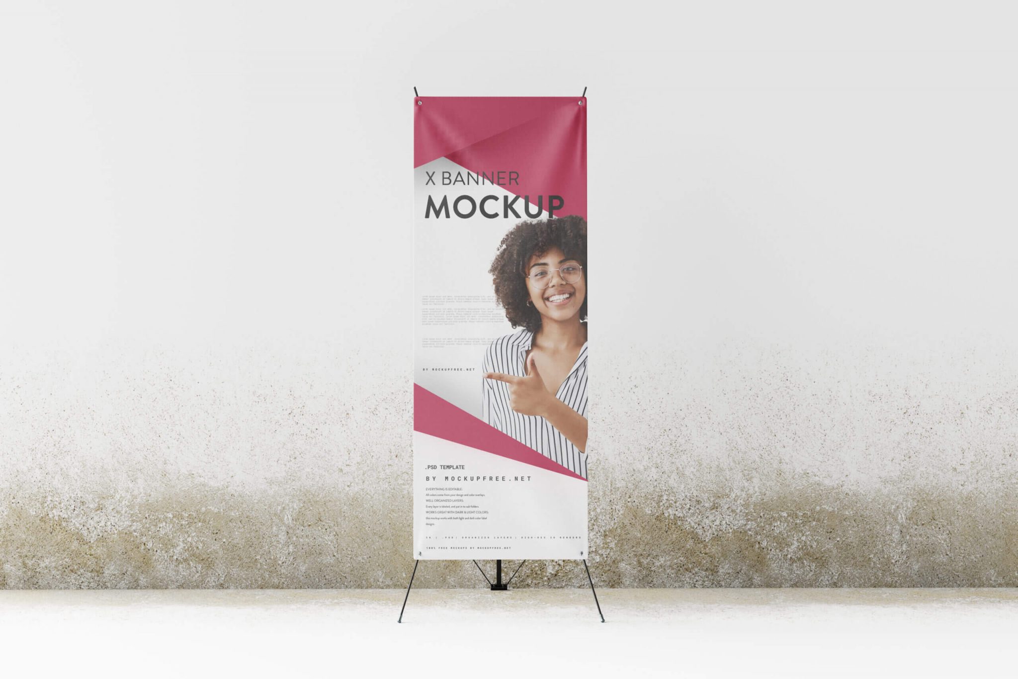 5 Free X-Stand Banner Standee Mockups PSD sets - PsFiles