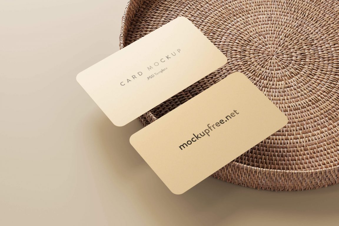 Free Premium Rounded Corner Business Card Mockup PSD Set - PsFiles