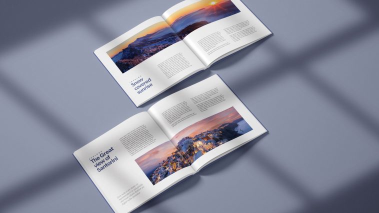 Free Opened Magazine Mockup PSD PSD - PsFiles